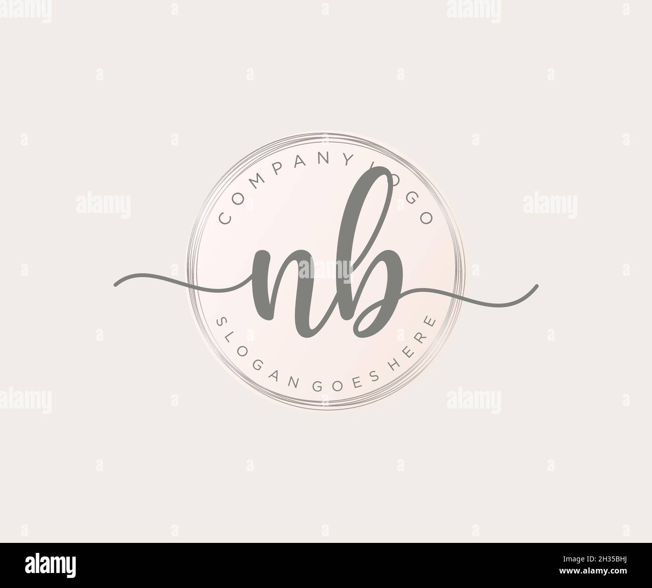 NB feminine logo. Usable for Nature, Salon, Spa, Cosmetic and Beauty ...