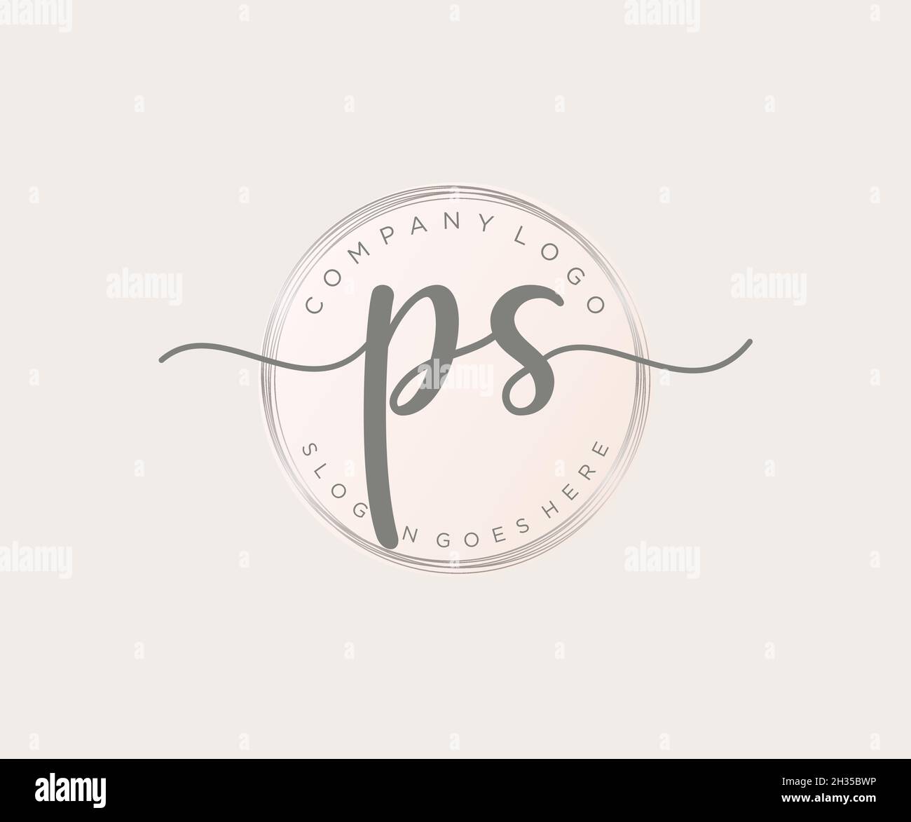 PS feminine logo. Usable for Nature, Salon, Spa, Cosmetic and Beauty ...
