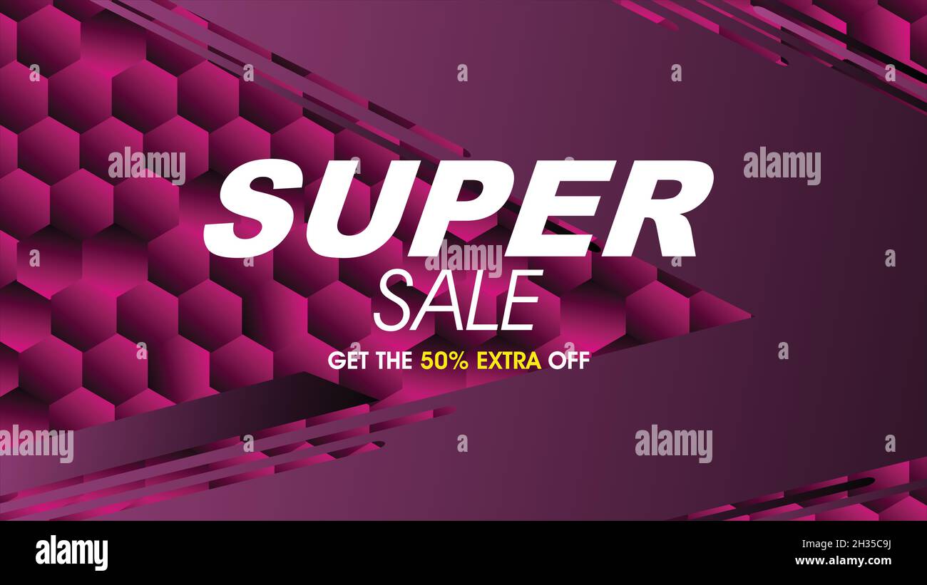Sale banner design. 50% off. Sale promotion banner. Vector illustration ...