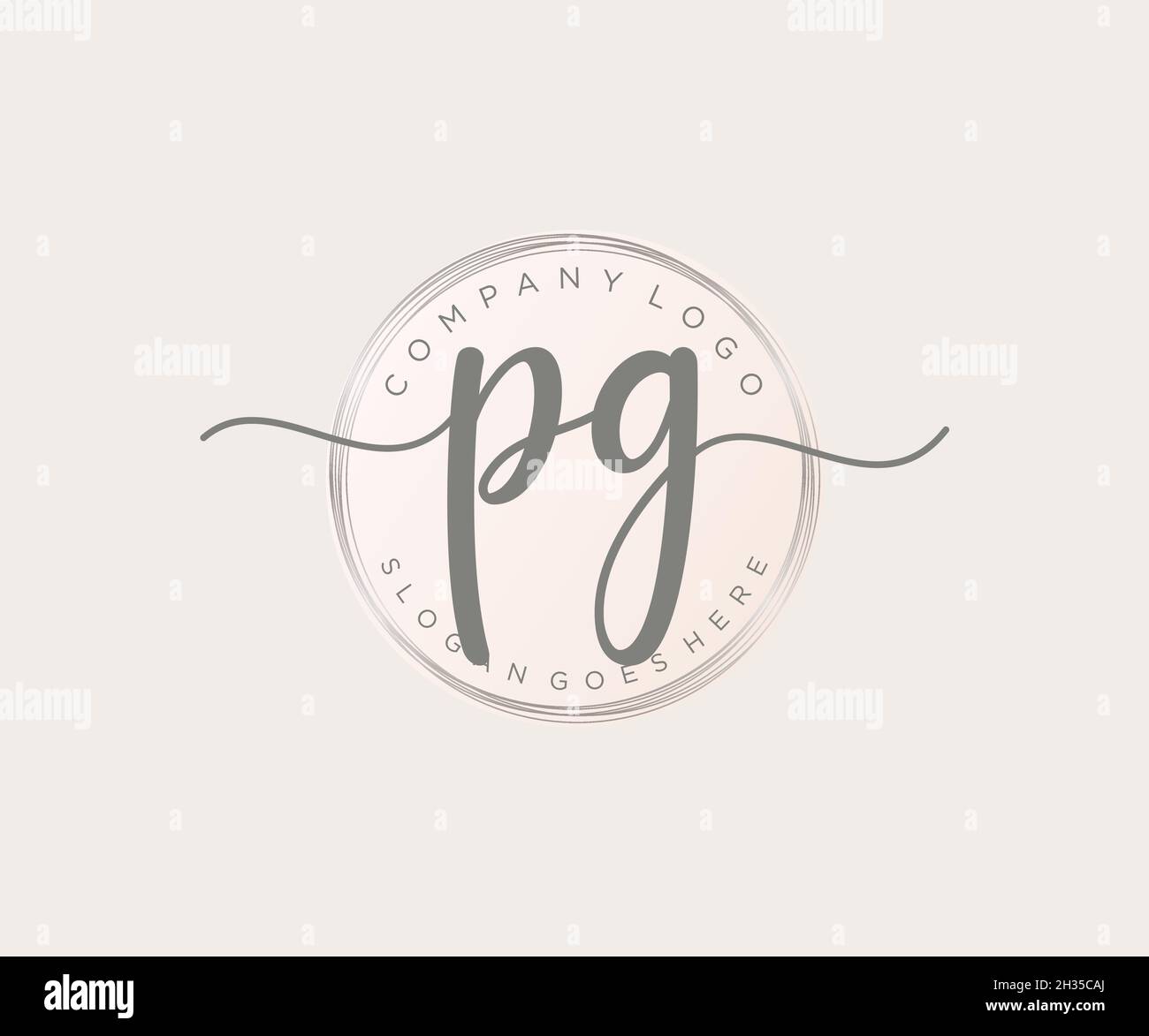 PG feminine logo. Usable for Nature, Salon, Spa, Cosmetic and Beauty ...