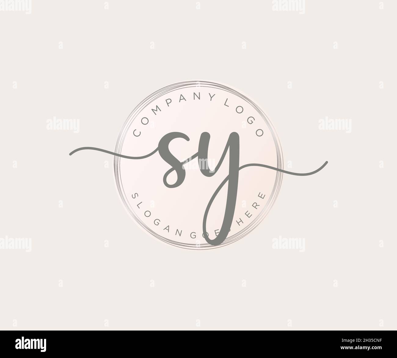 SY feminine logo. Usable for Nature, Salon, Spa, Cosmetic and Beauty ...