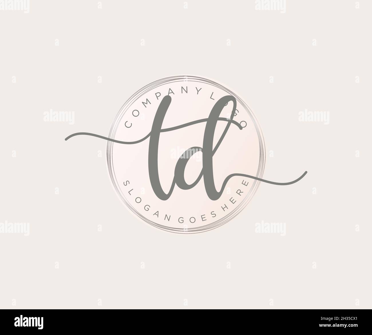 TD feminine logo. Usable for Nature, Salon, Spa, Cosmetic and Beauty ...