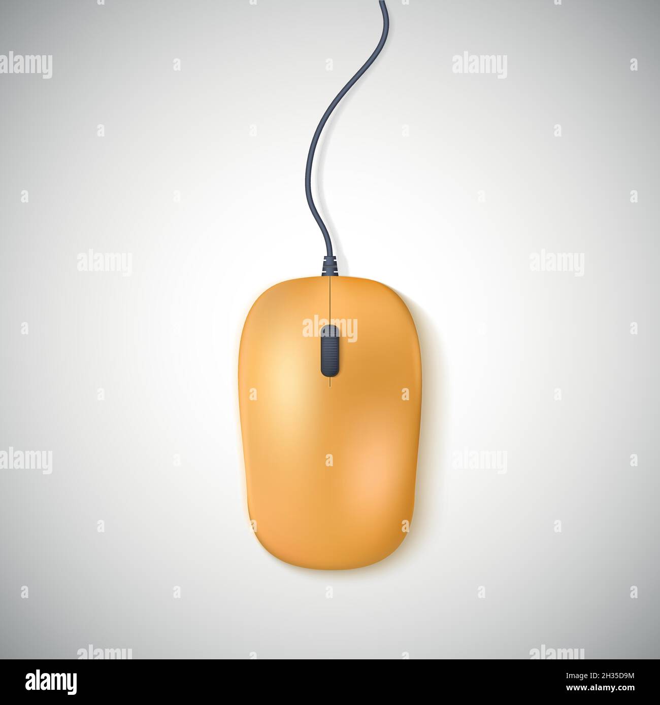Yellow computer mouse on white Stock Vector Image & Art - Alamy