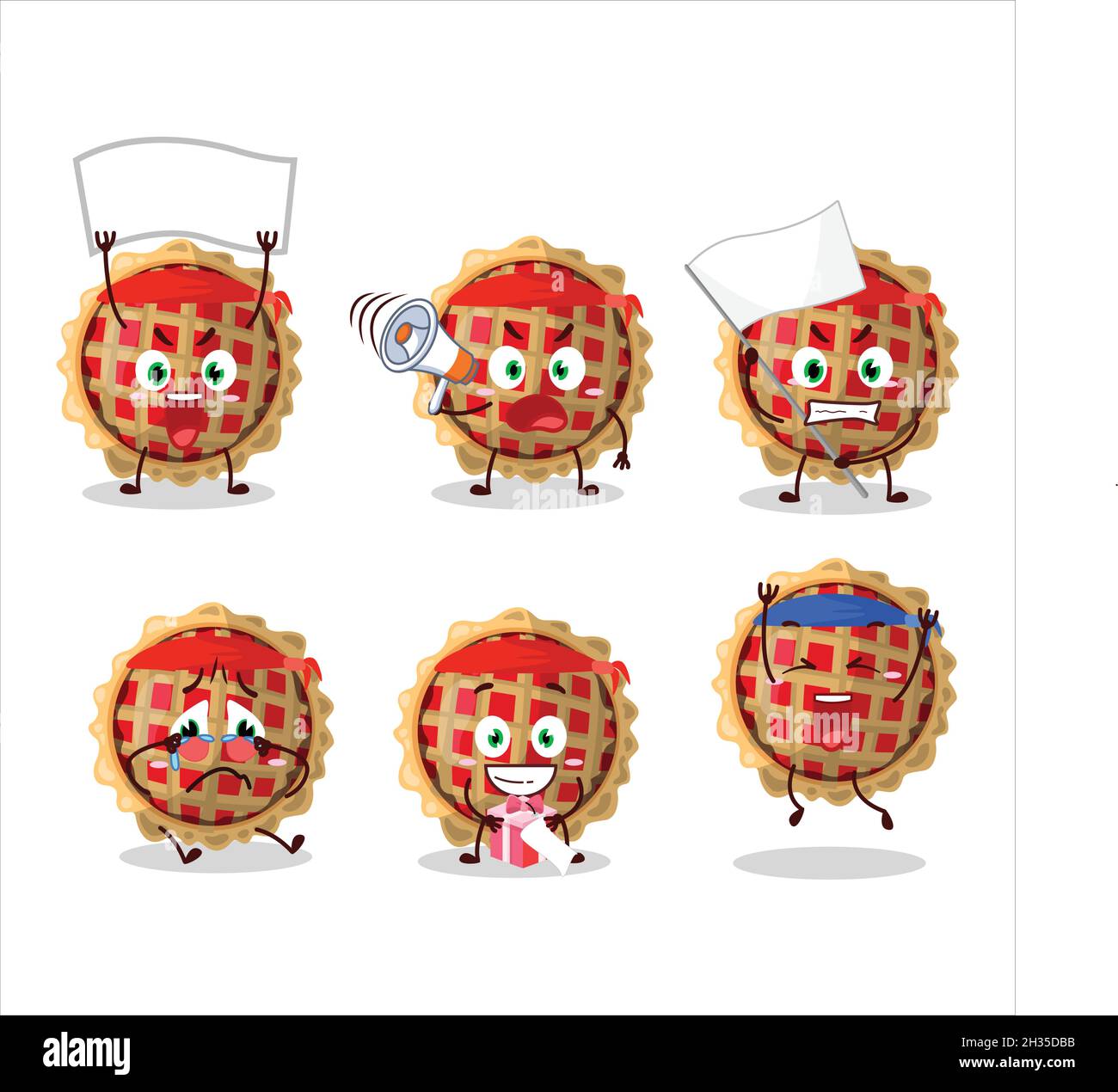 Mascot design style of apple pie character as an attractive supporter ...