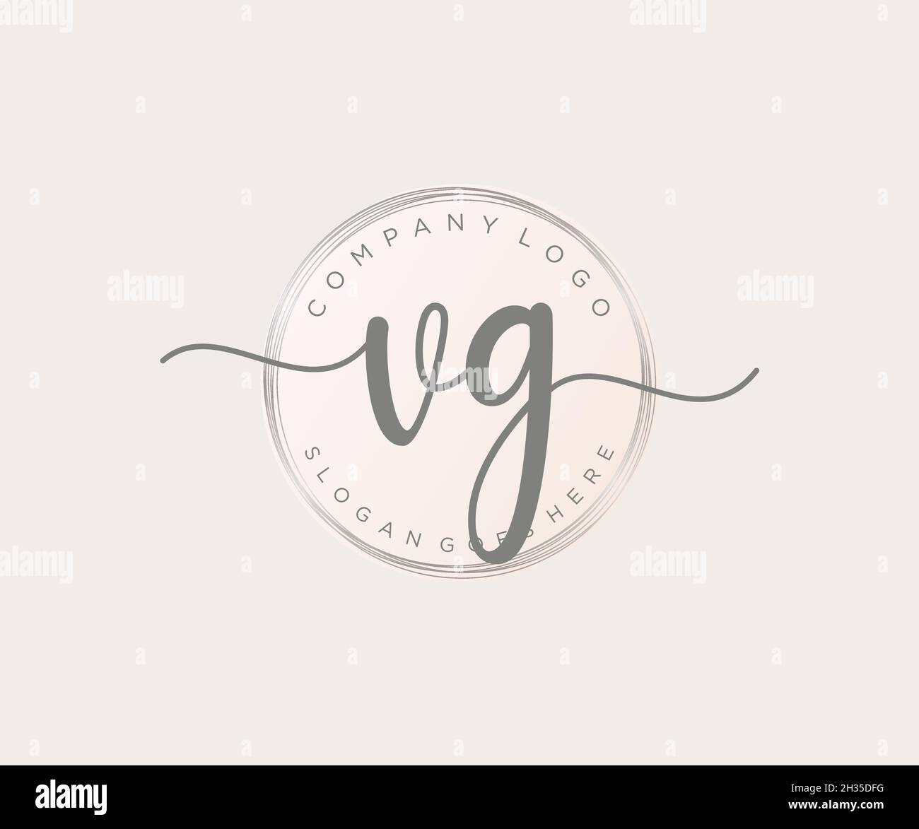 VG feminine logo. Usable for Nature, Salon, Spa, Cosmetic and Beauty ...
