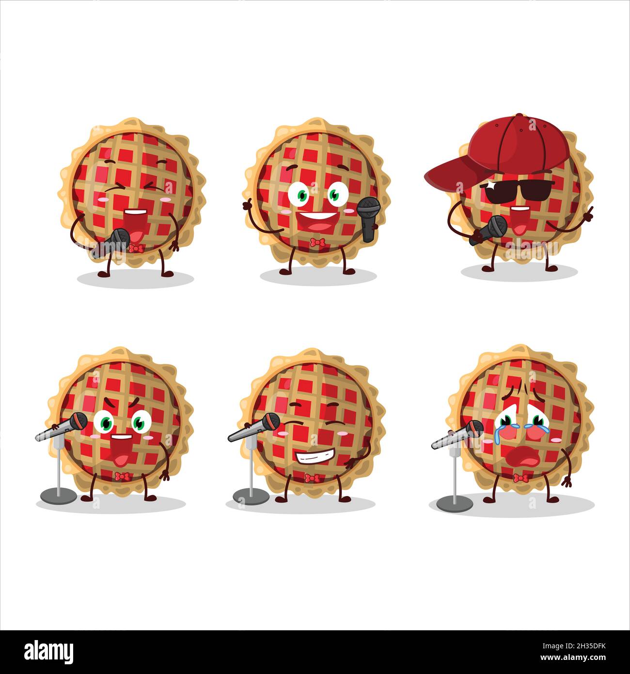 A Cute Cartoon design concept of apple pie singing a famous song ...