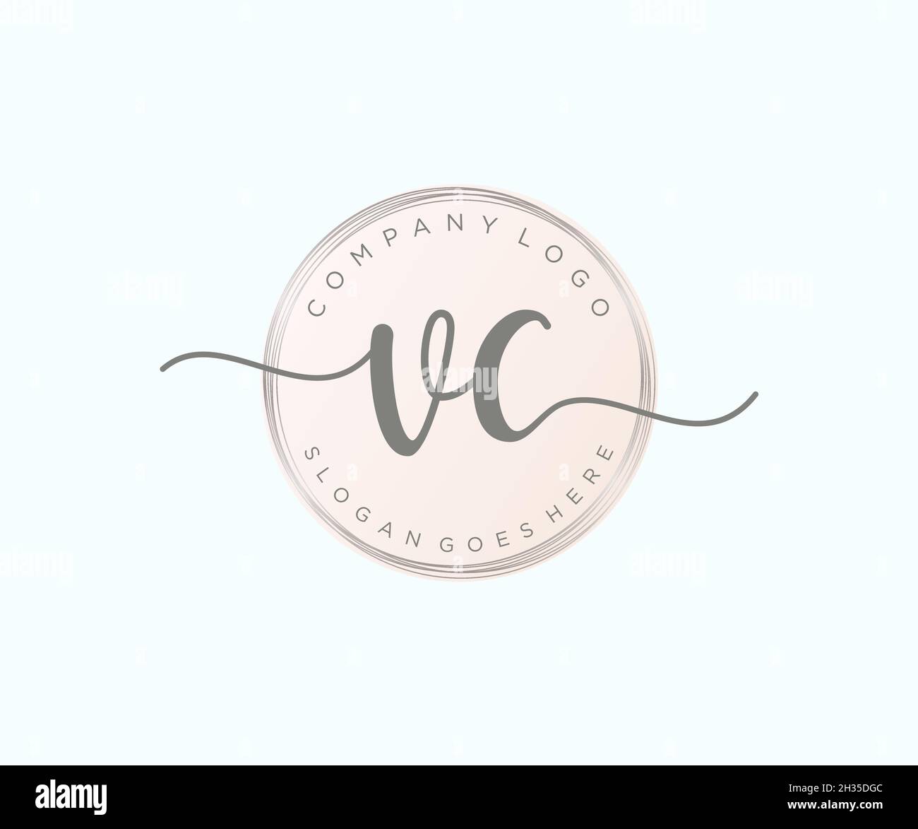 Vc initials logo Stock Vector Images - Alamy