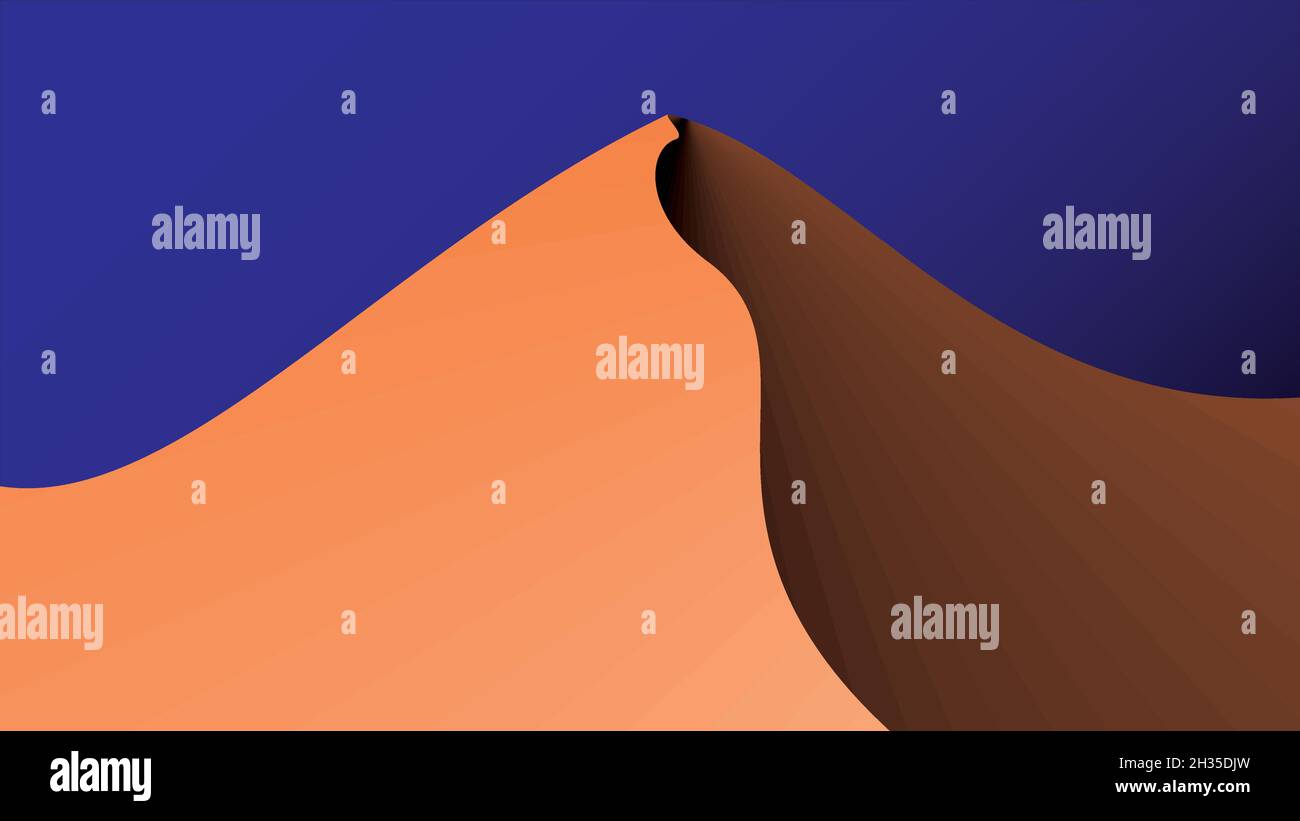 Vector illustration background desert sand dunes Stock Vector Image ...