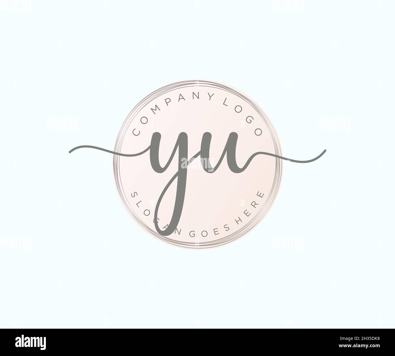 YU feminine logo. Usable for Nature, Salon, Spa, Cosmetic and Beauty ...