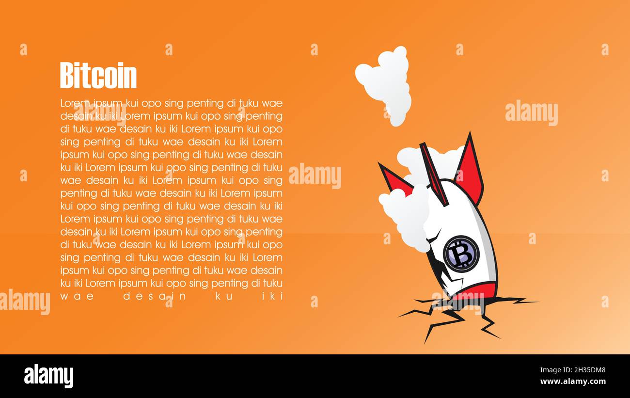 The falling of Bitcoin vector illustration. Decrease graph Stock Vector Image & Art - Alamy