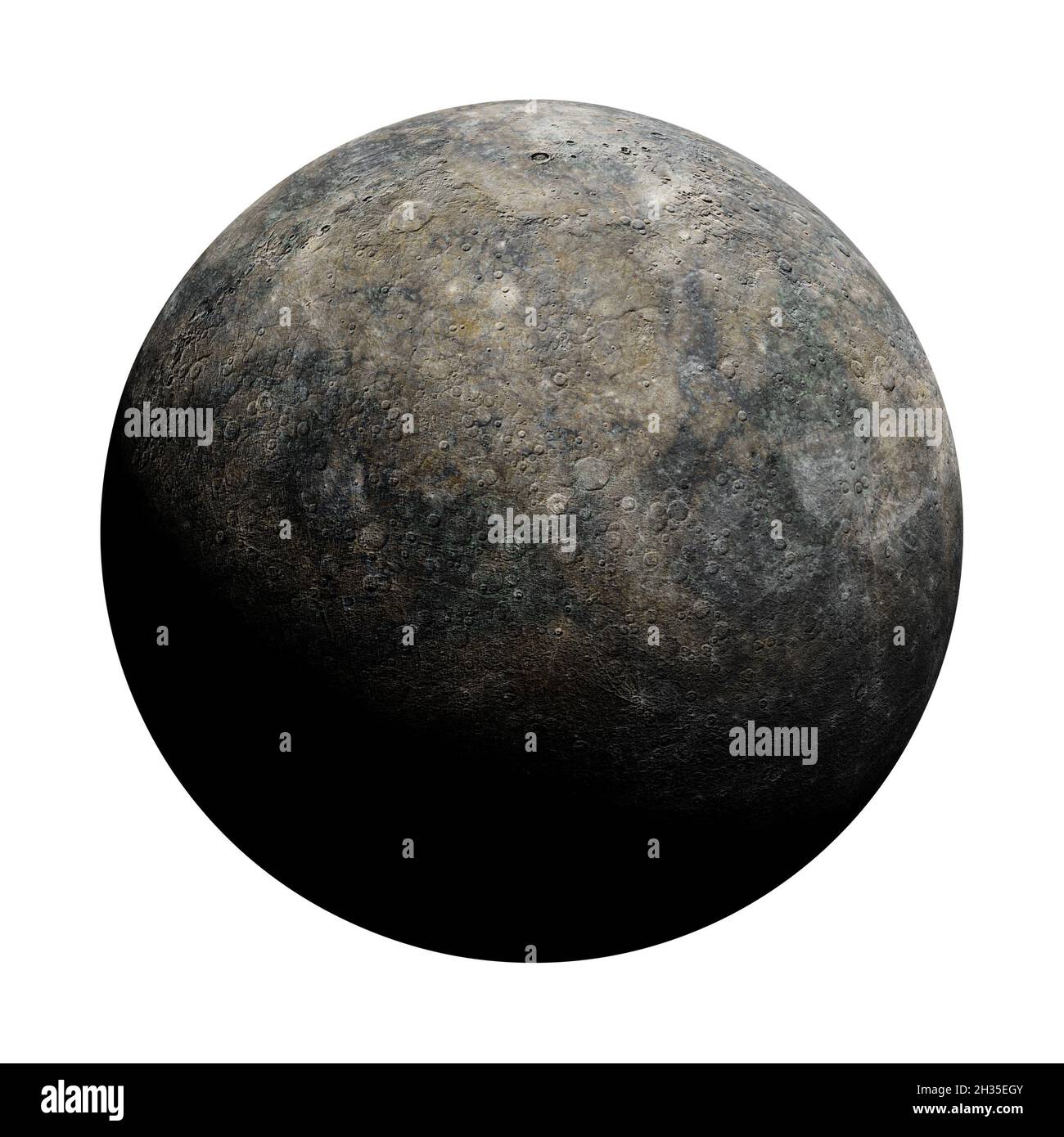 planet Mercury isolated on white background Stock Photo - Alamy
