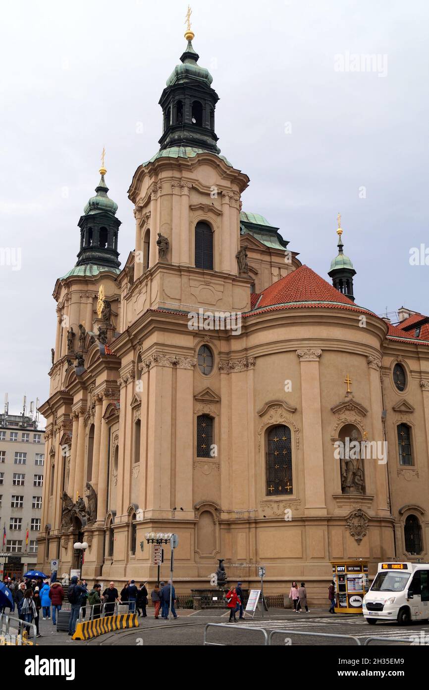 St. Nicholas Church, in the Old Town, 18th-cent. baroque, main church ...