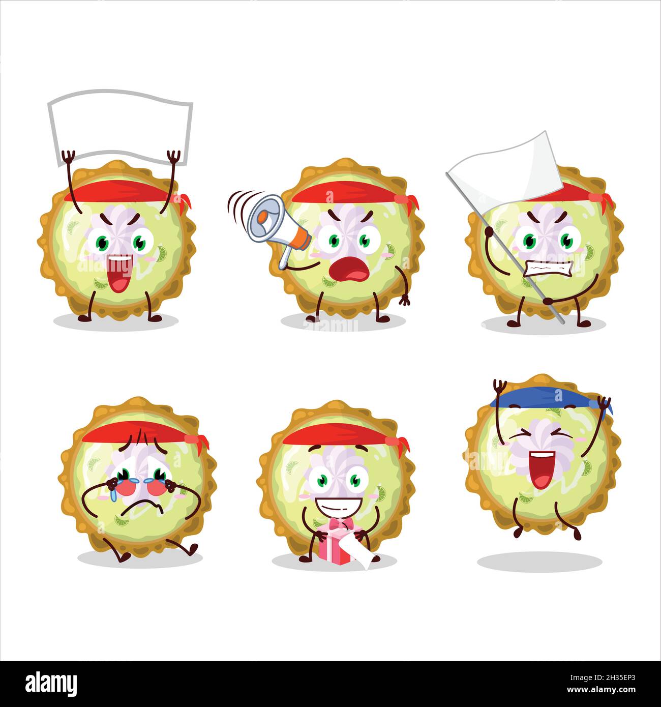 Mascot design style of key lime pie character as an attractive ...