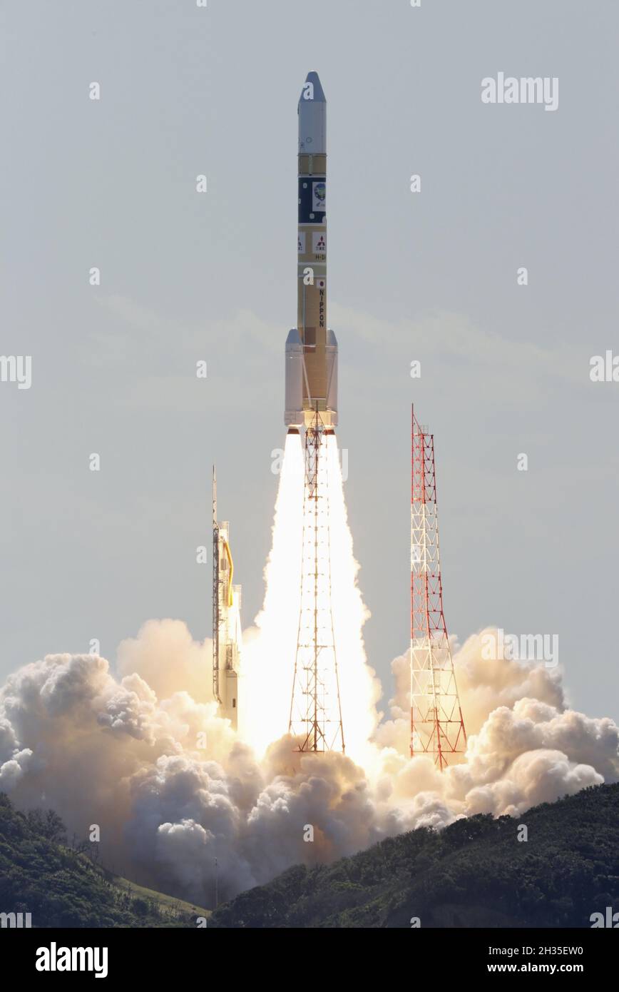 An H-2A rocket is launched from the Tanegashima Space Center in ...