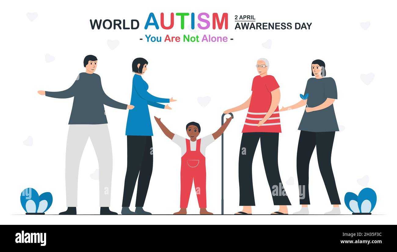 Happy autistic boy Stock Vector Images - Alamy