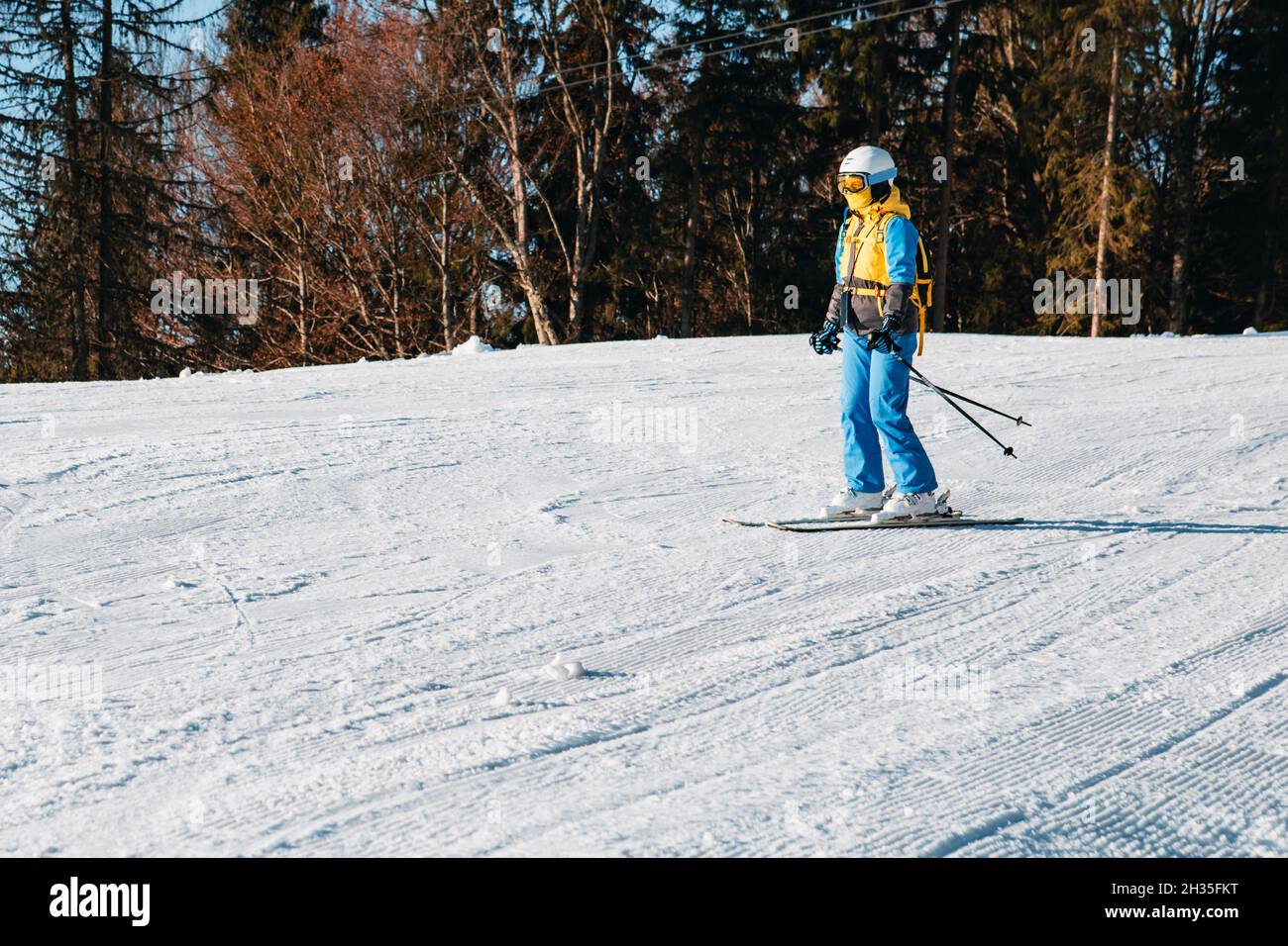 Woman sliding down slope hi-res stock photography and images - Alamy