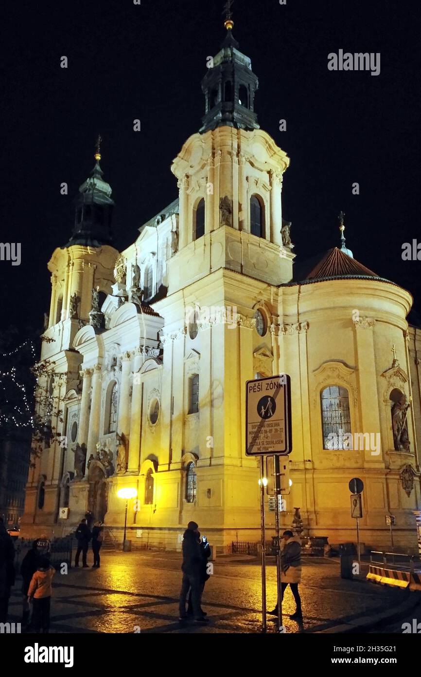 St. Nicholas Church, in the Old Town, 18th-cent. baroque, main church ...
