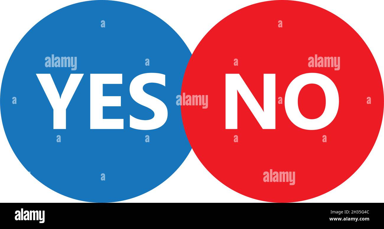 YES Or NO Button Vector Design Stock Vector Image Art Alamy
