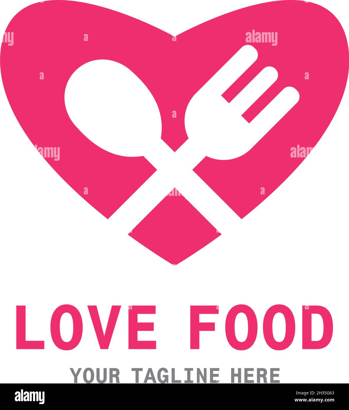 Love food logo vector ilustration design Stock Vector Image & Art - Alamy