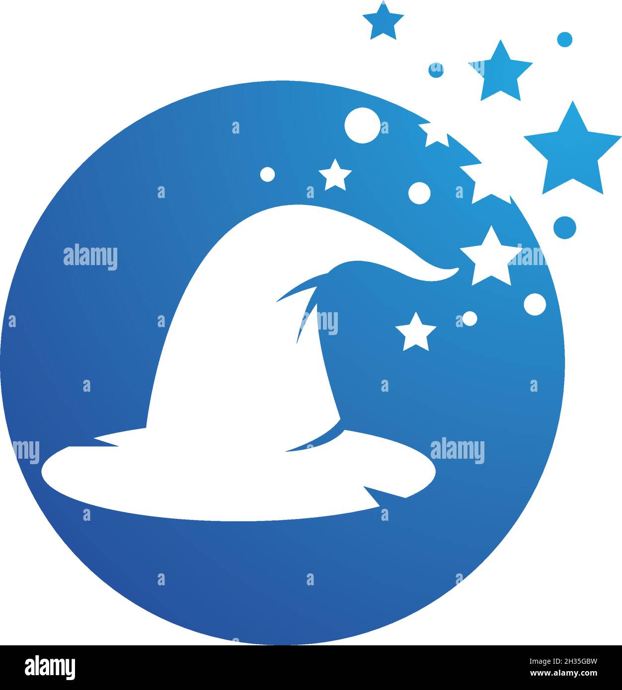 Wizard cap character logo vector template Stock Vector Image & Art - Alamy