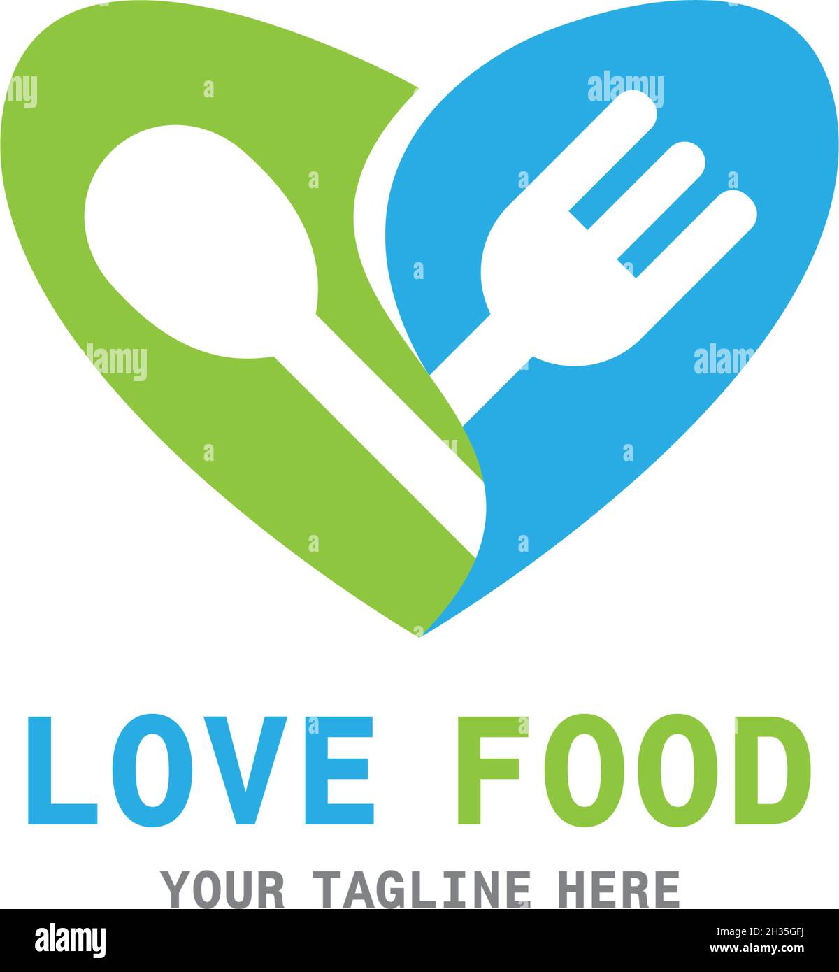 Love food logo vector ilustration design Stock Vector Image & Art - Alamy