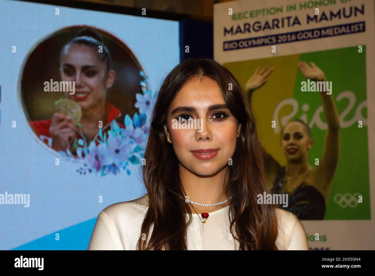 Dhaka, Bangladesh. 25th Oct, 2021. Margarita Mamun poses for a photo at ...