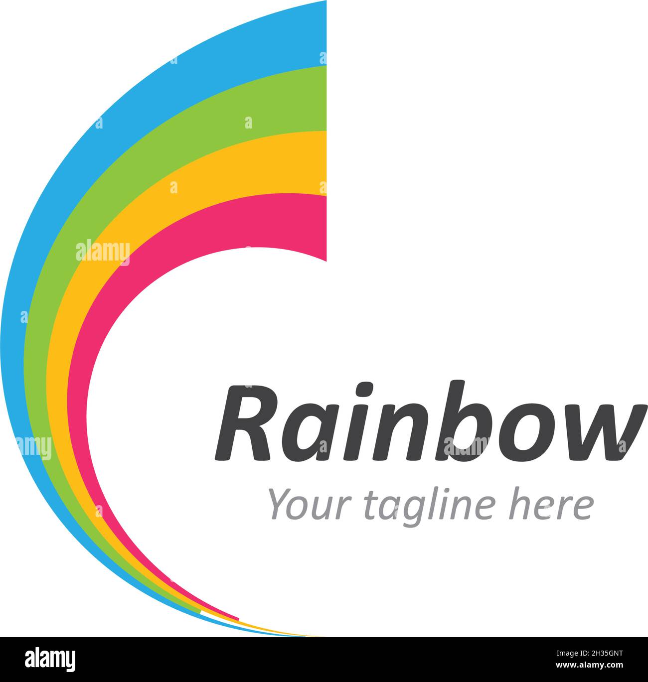 Rainbow ilustration logo vector template Stock Vector Image & Art - Alamy