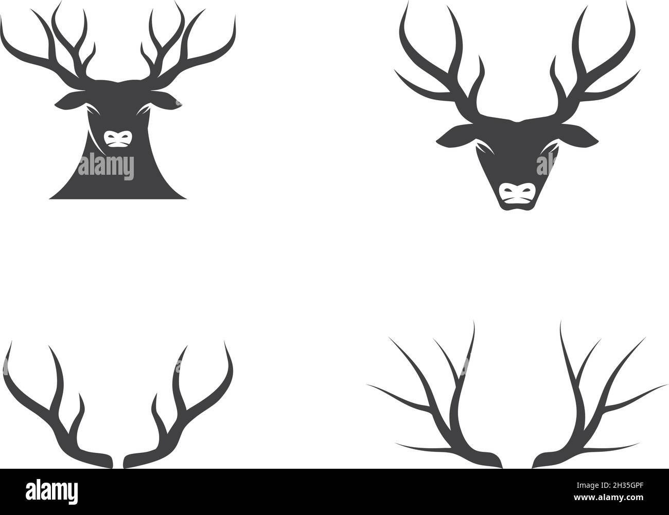 Deer ilustration logo vector template Stock Vector Image & Art - Alamy