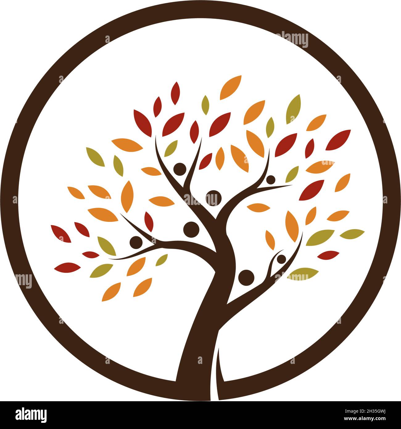 family tree logo template vector illustration Stock Vector Image & Art ...