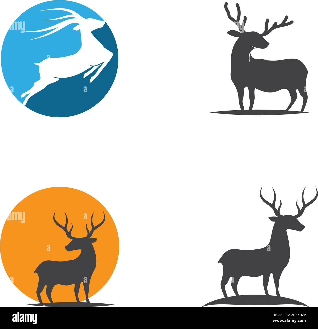 Deer ilustration logo vector template Stock Vector Image & Art - Alamy
