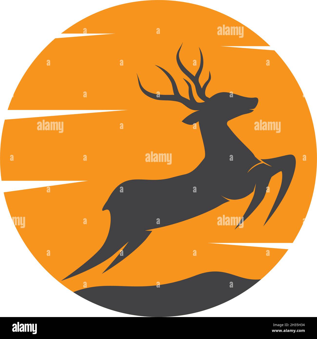 Deer ilustration logo vector template Stock Vector Image & Art - Alamy
