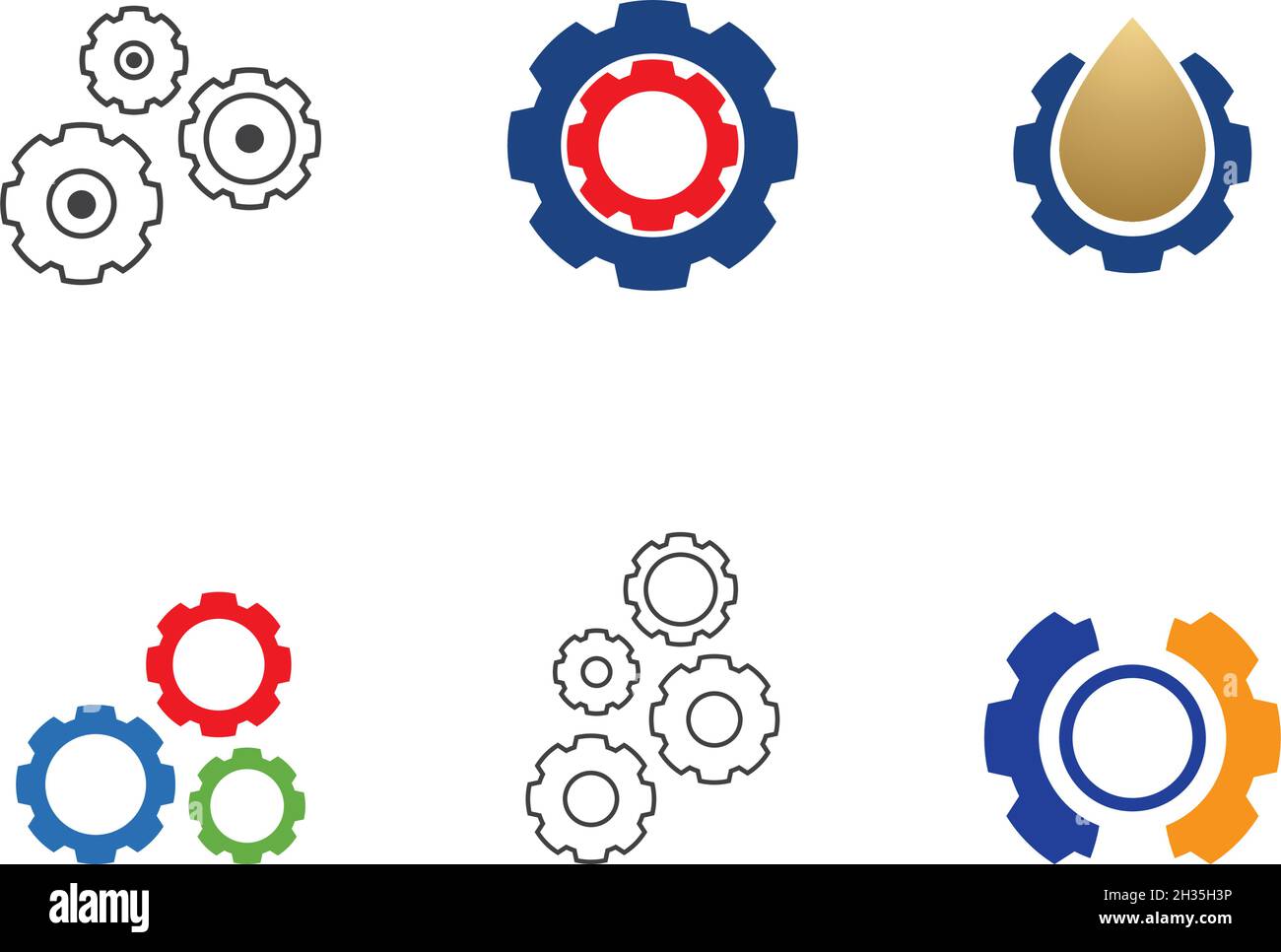 Gear Logo Template vector icon illustration design Stock Vector Image ...