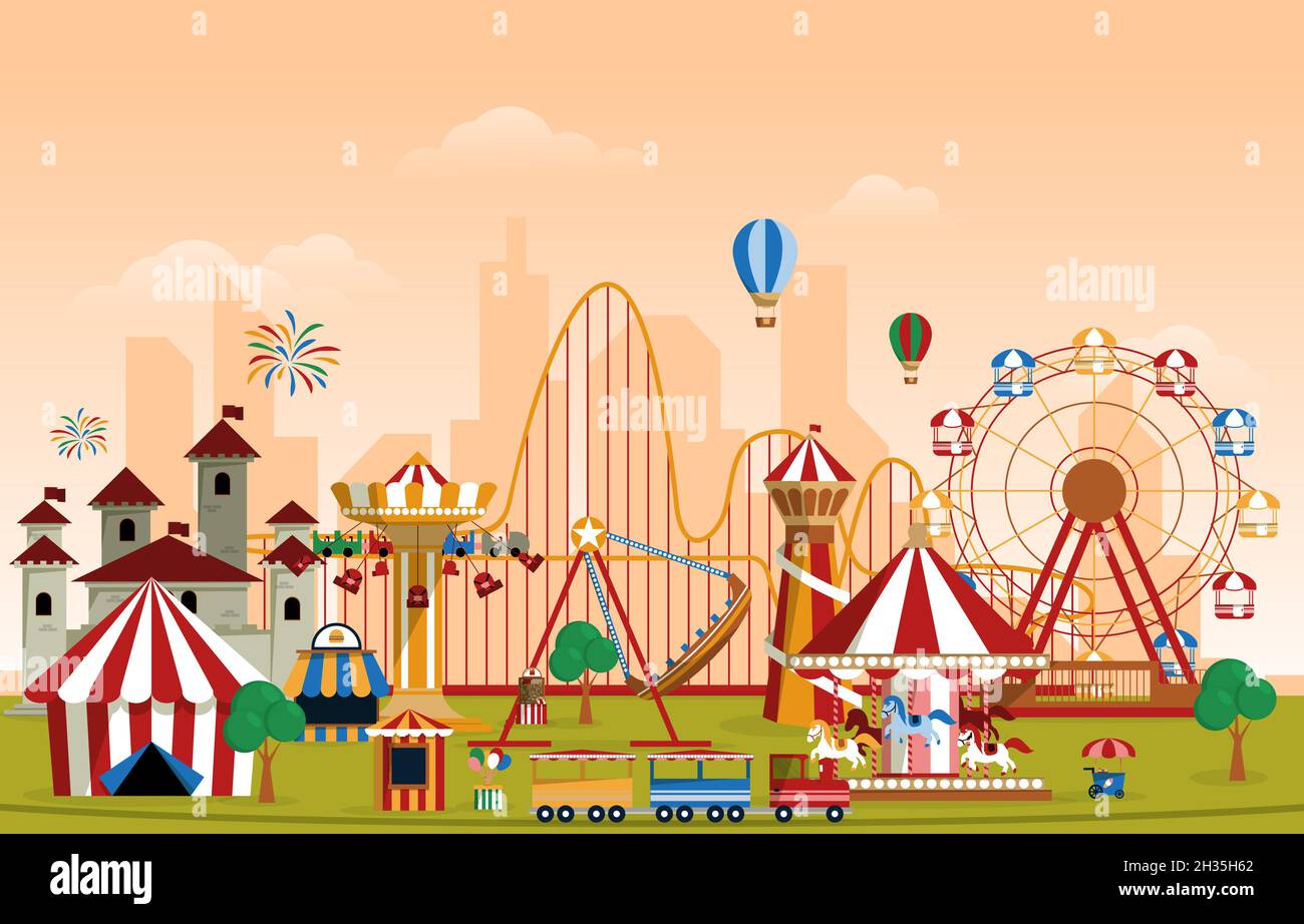 Attraction afternoon Stock Vector Images - Alamy