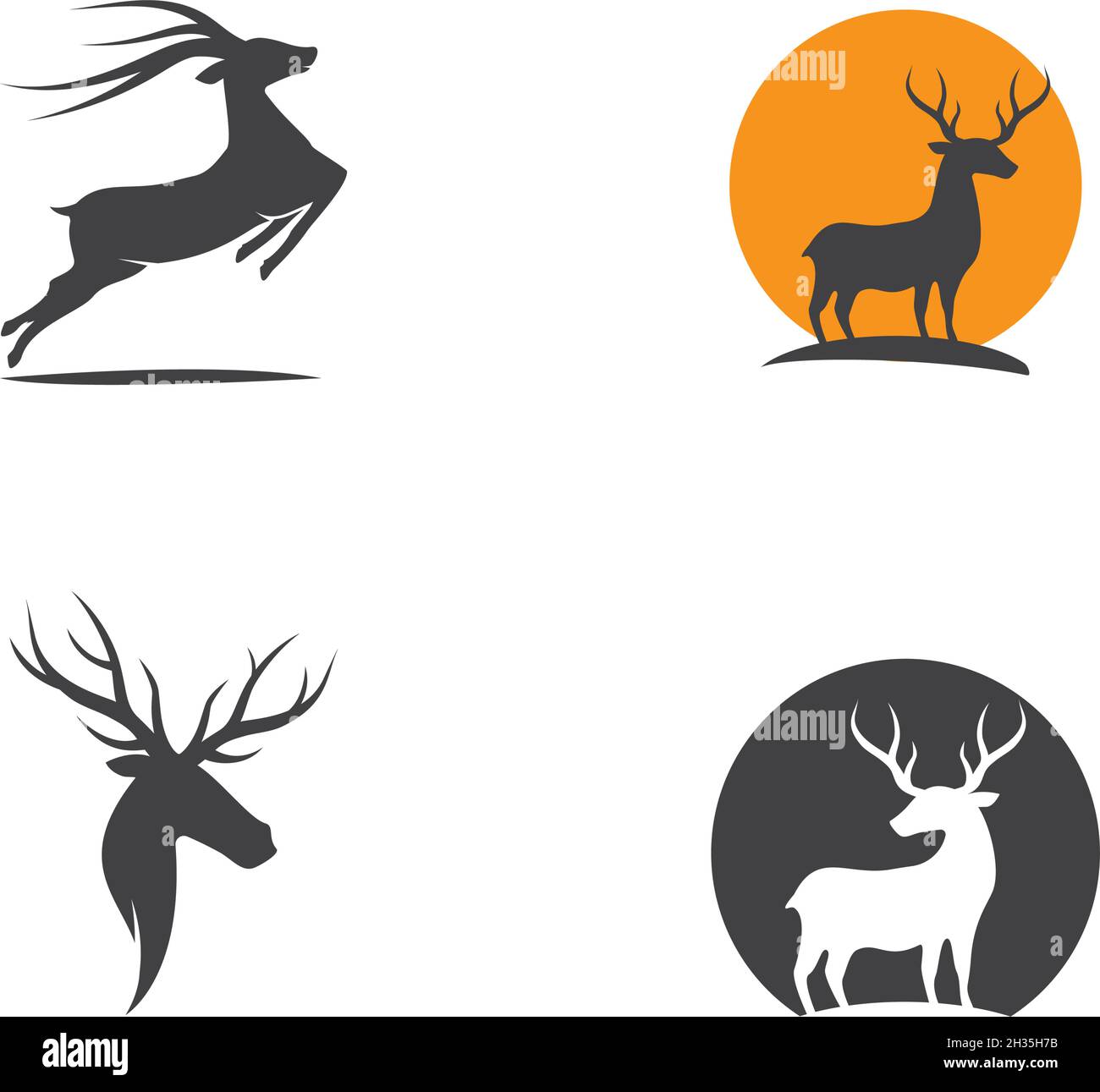Deer ilustration logo vector template Stock Vector Image & Art - Alamy