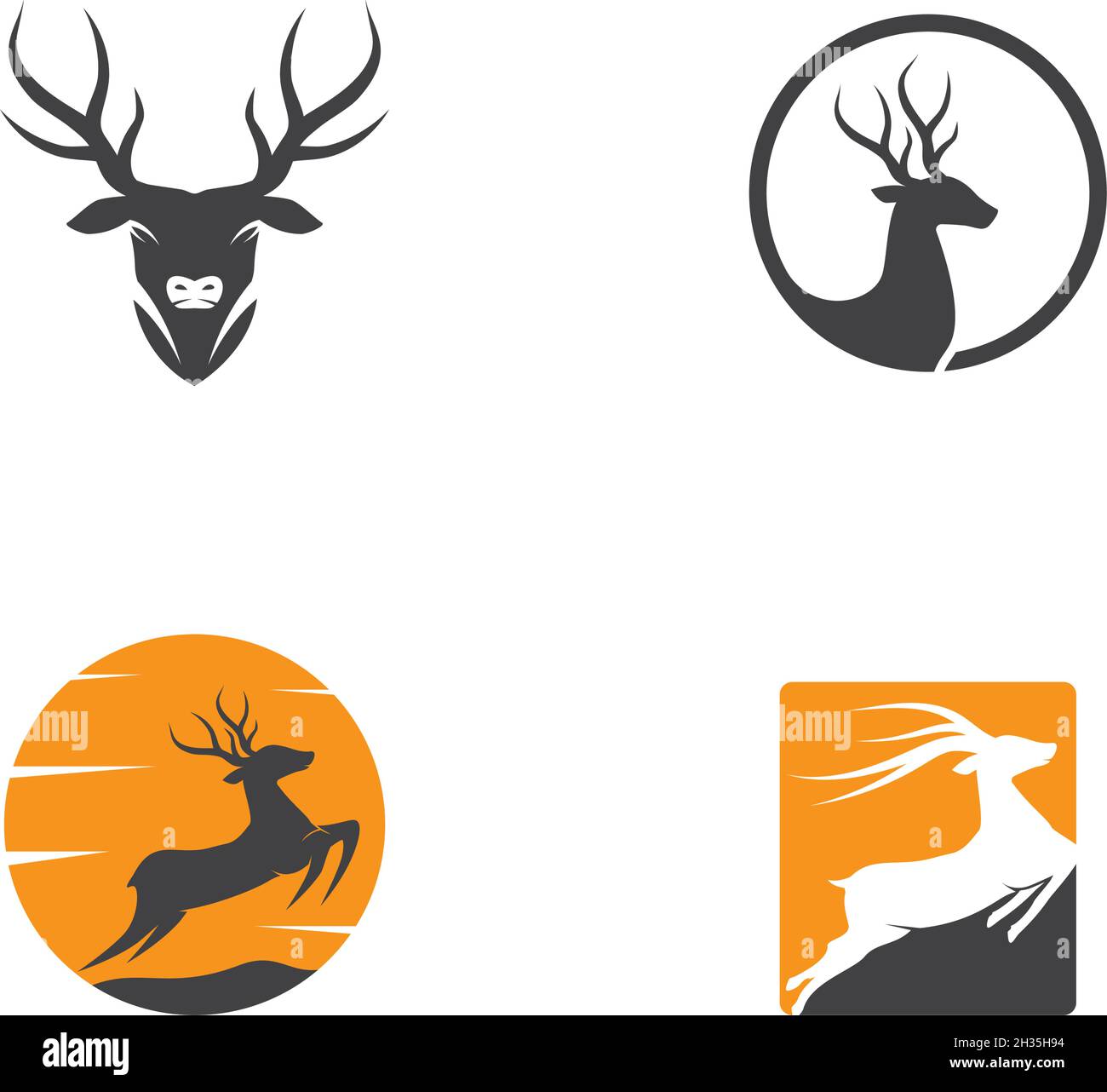 Deer ilustration logo vector template Stock Vector Image & Art - Alamy
