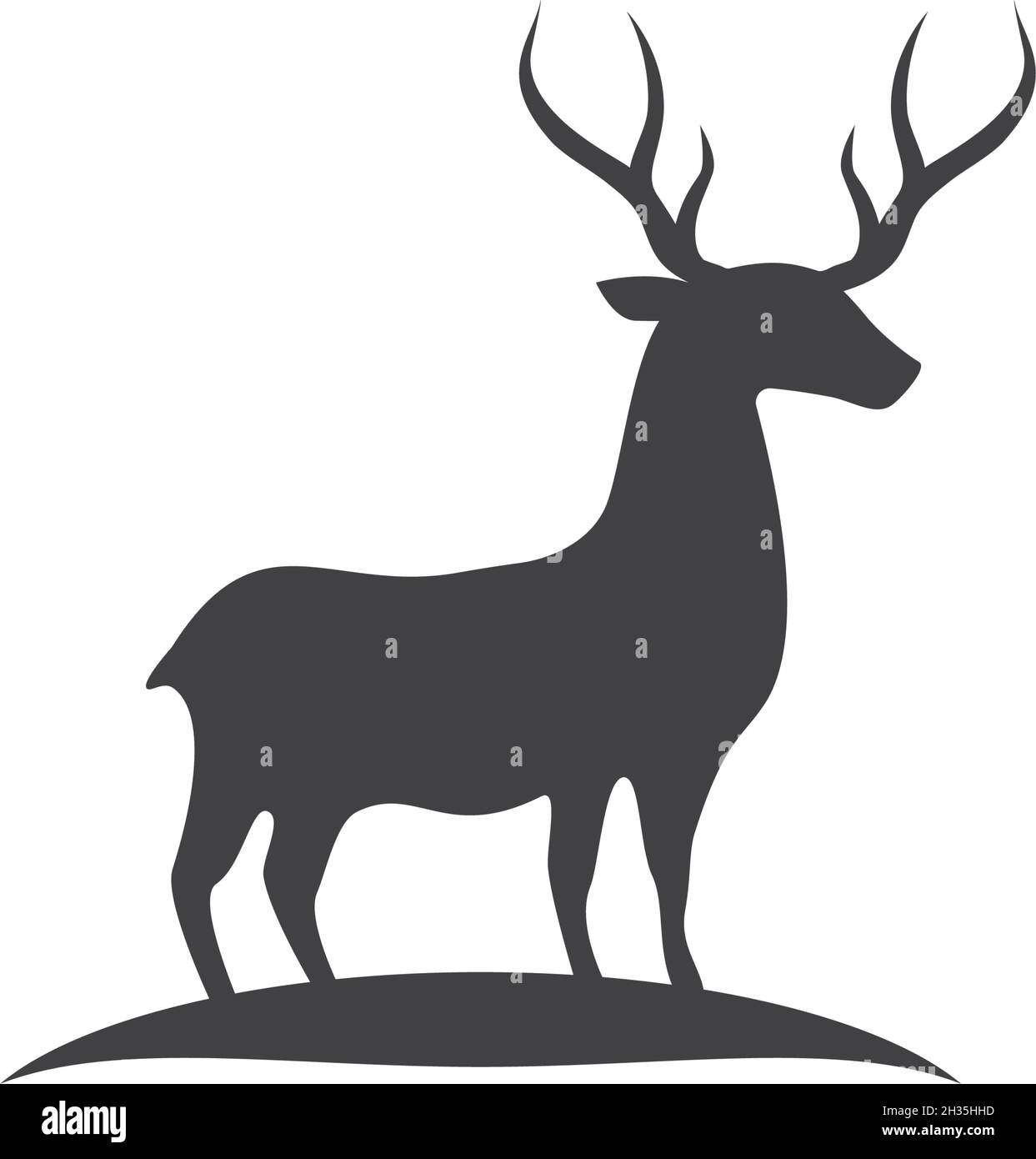 Deer ilustration logo vector template Stock Vector Image & Art - Alamy
