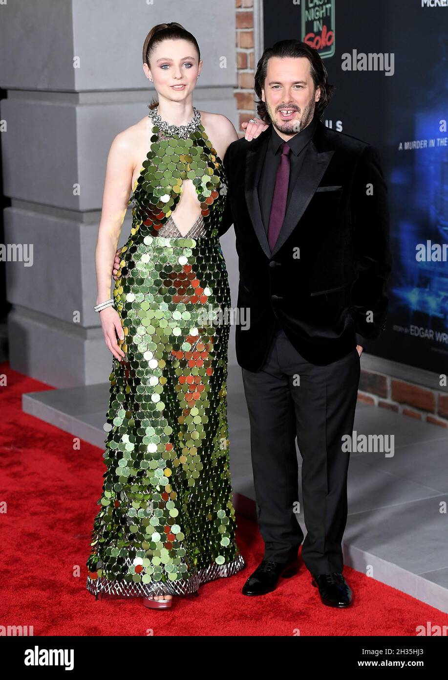 Los Angeles, USA. 25th Oct, 2021. Thomasin McKenzie and Edgar Wright at ...