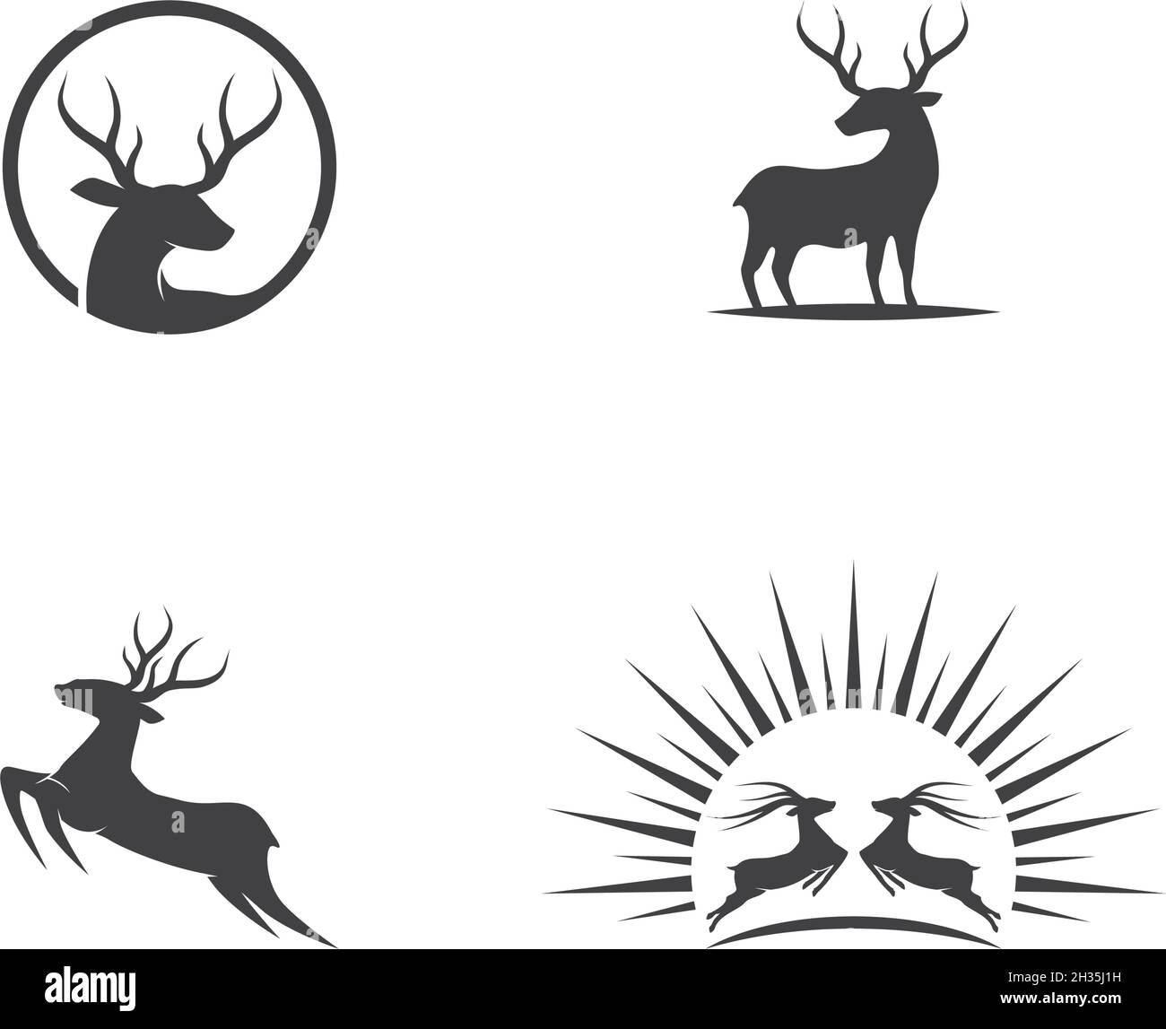 Deer ilustration logo vector template Stock Vector Image & Art - Alamy