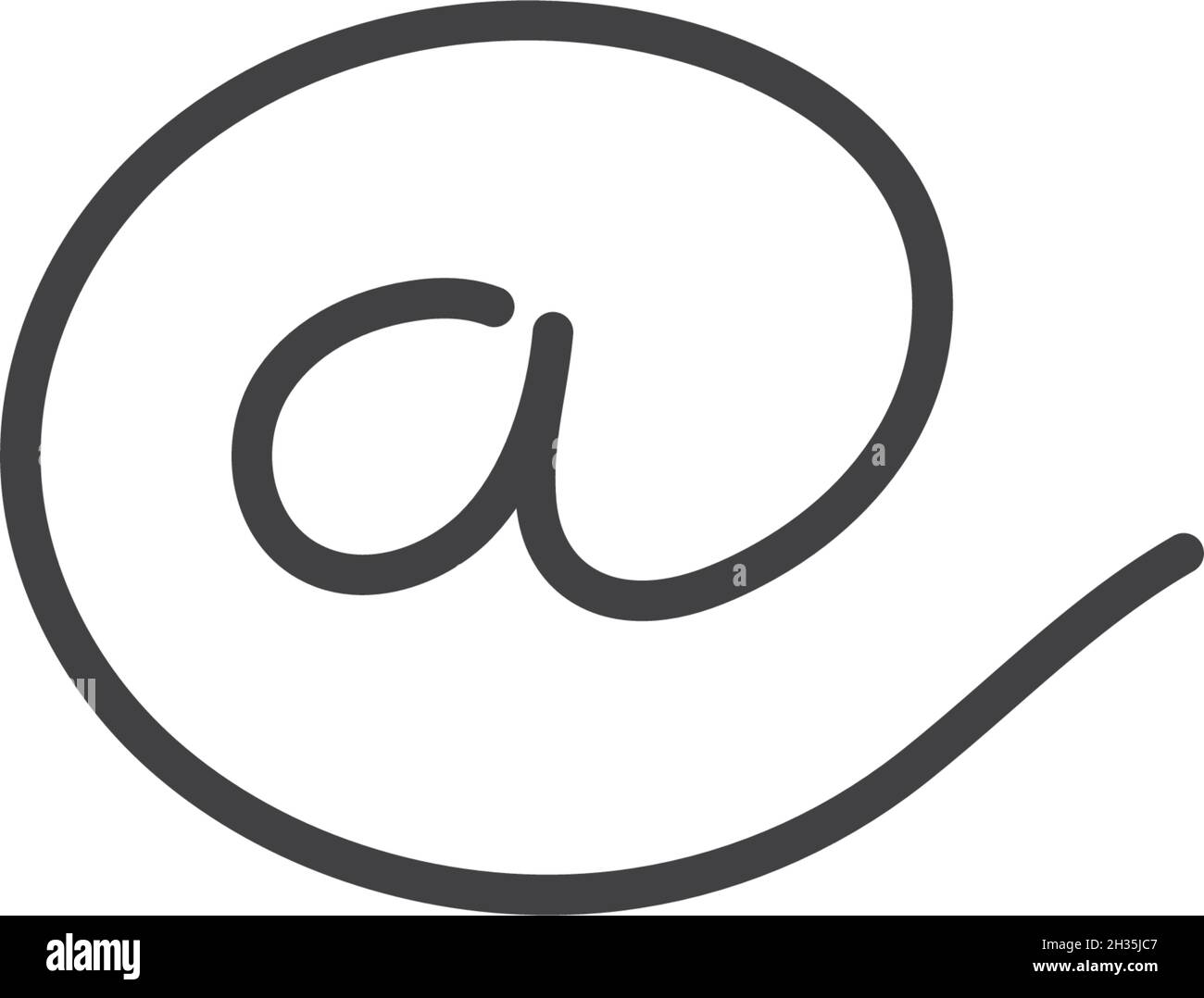 Mail icon hand draw vector template Stock Vector Image & Art - Alamy