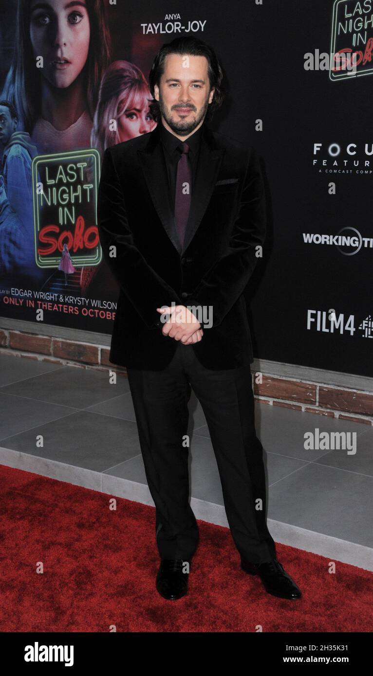 Los Angeles, CA. 25th Oct, 2021. Edgar Wright at arrivals for LAST ...