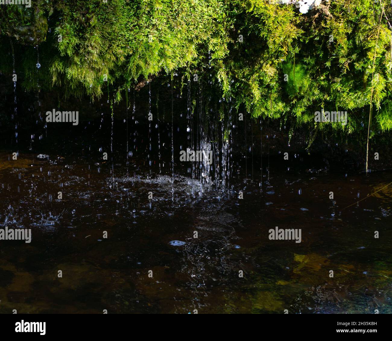 Waterfall from rocks Stock Photo - Alamy