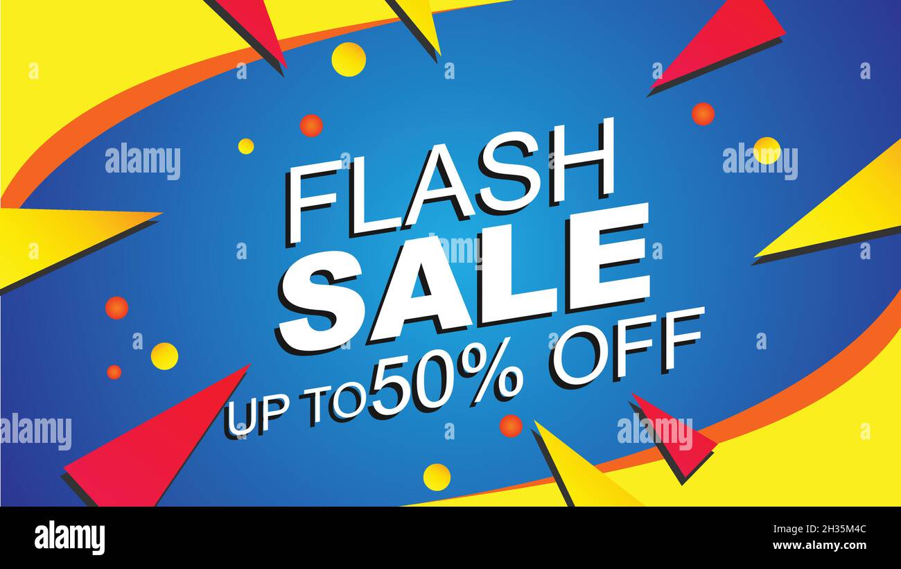 Sell banner template design with comic background Stock Vector Image ...