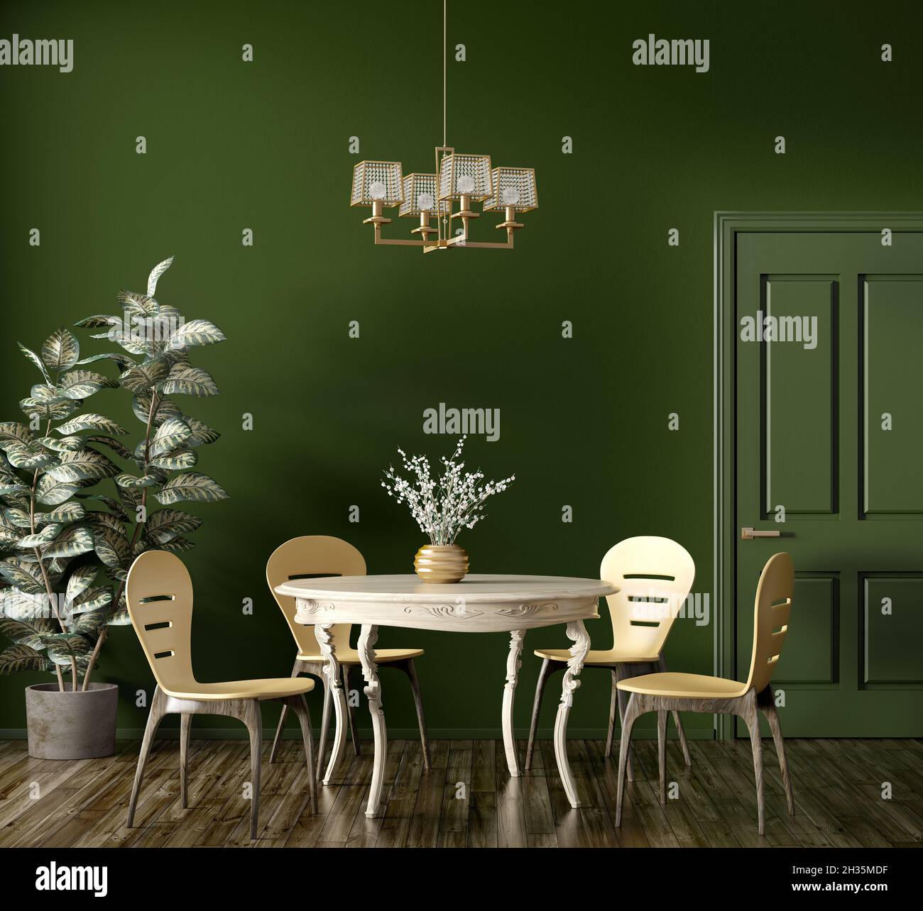 3d render dining table hi-res stock photography and images - Alamy