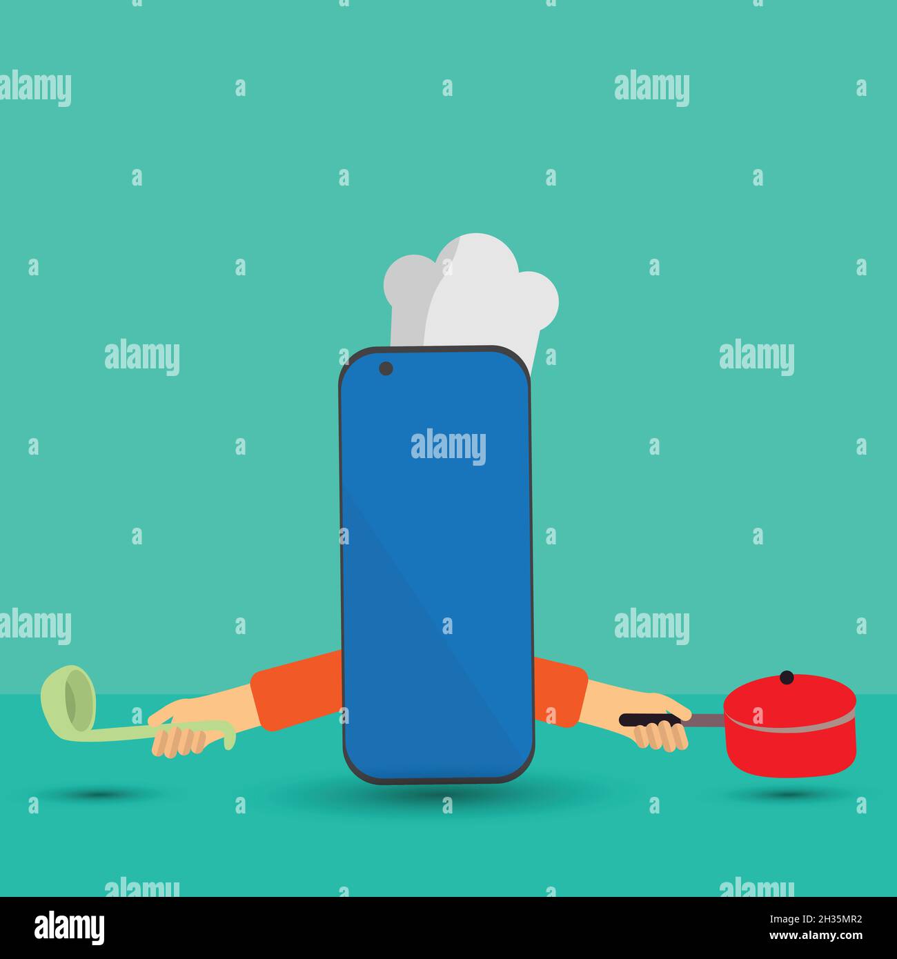 Hands smartphone vector concept Stock Vector Images - Alamy