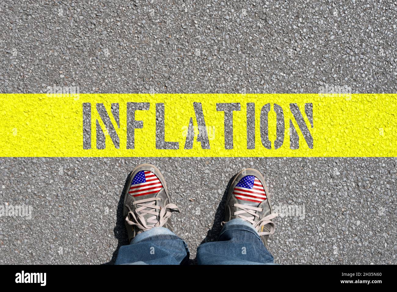 USA and rising inflation Stock Photo - Alamy