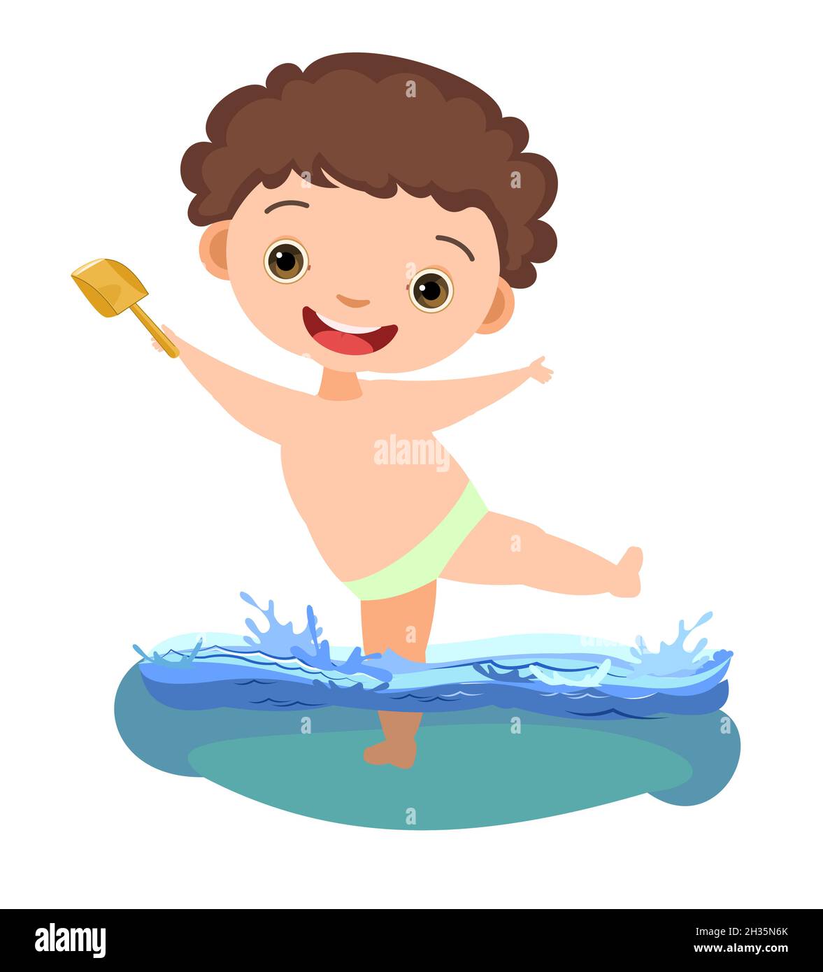 Waves on water of swimming pool Stock Vector Images - Alamy