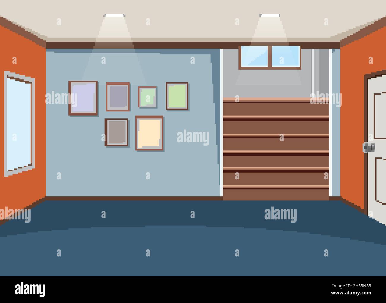 Empty room interior design illustration Stock Vector Image & Art - Alamy