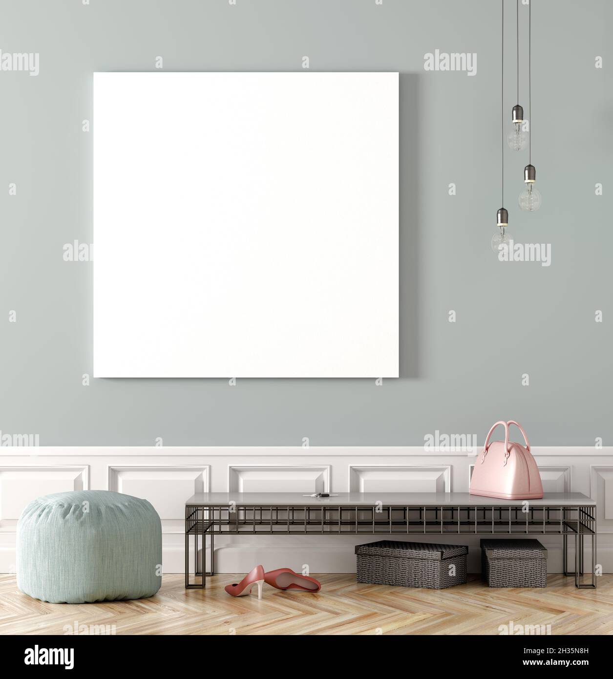 3d rendering hall corridor hi-res stock photography and images - Alamy