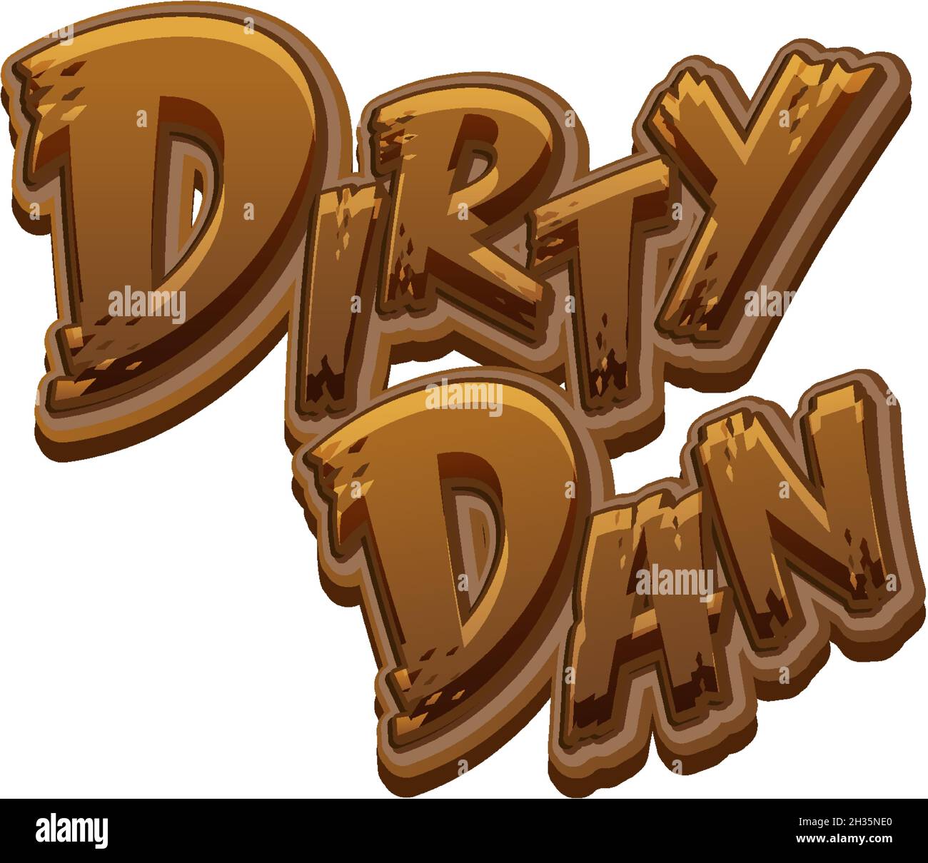 Dirty Dan logo text design illustration Stock Vector Image & Art - Alamy