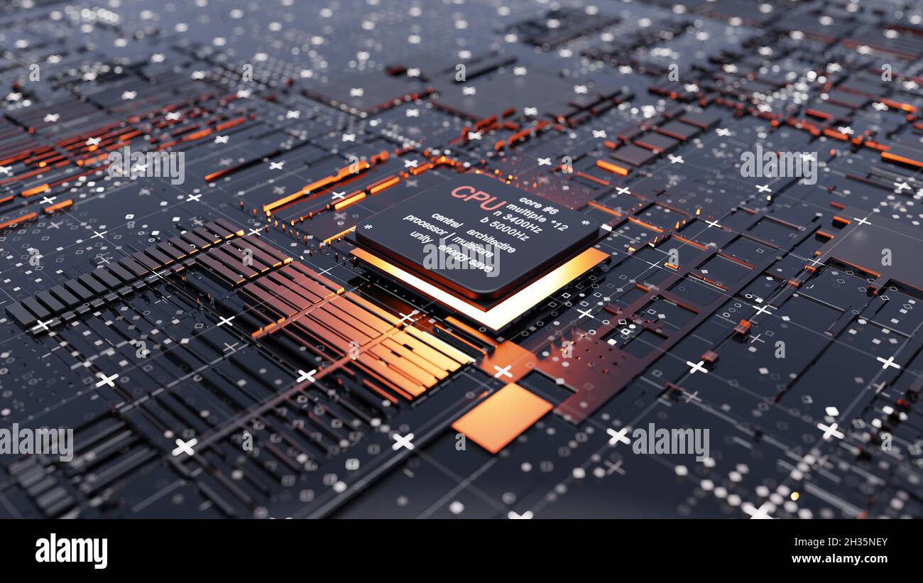 Abstract Central Computer Processors Concept Stock Photo - Alamy